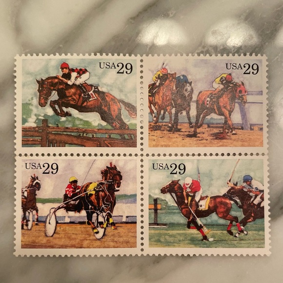 Other | Vintage Horse Postage Stamps Set Of 4 | Poshmark
